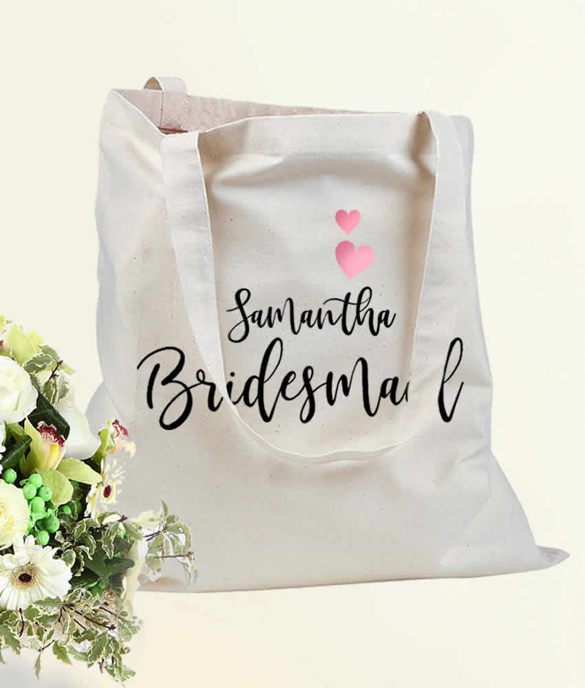 Wedding Tote Bags, Bridesmaid Tote Bags - REAL Metallic Prints, 100% ...