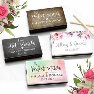 Custom Matches Wedding, Personalized Wedding Matches FREE Assembly