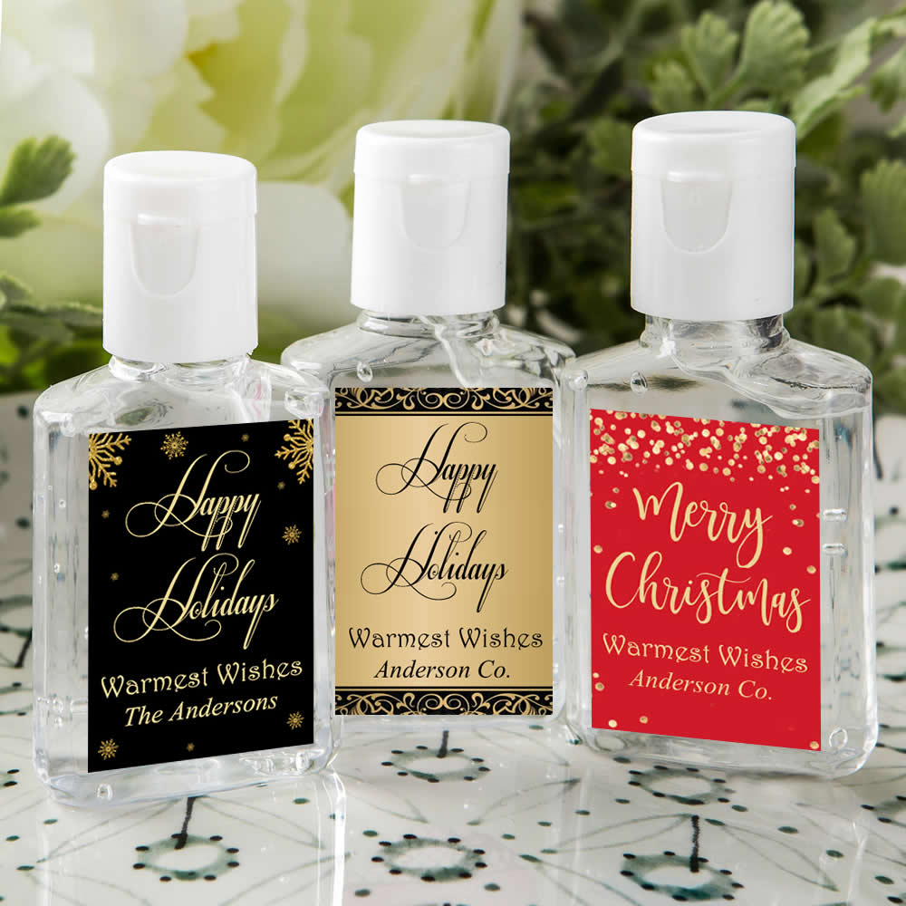 Personalized Glass Candy Jar Holiday Favors - FREE Assembly