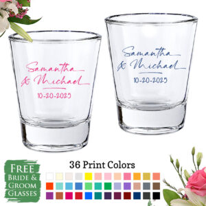 Custom Mini Shot Glasses, Mini Shot Cups Free Rush 36 Print Colors